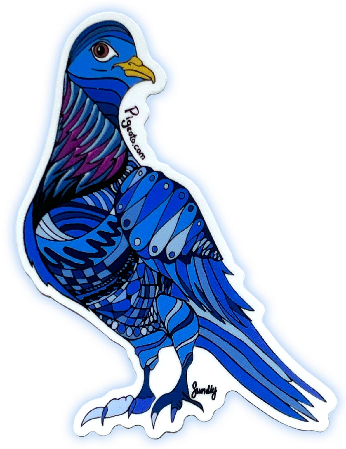 Pigeoto Stickers - Artwork by Christine Sundly